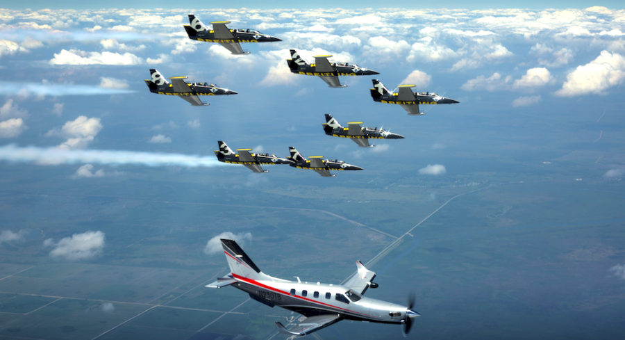 TBM-Piloten flogen beim Breitling Jet Team mit - Aerobuzz.de