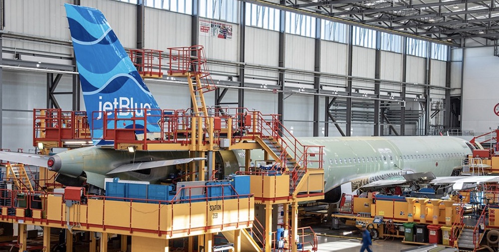 Die erste A321LR für JetBlue Airways steht in der Endmontage - Aerobuzz.de